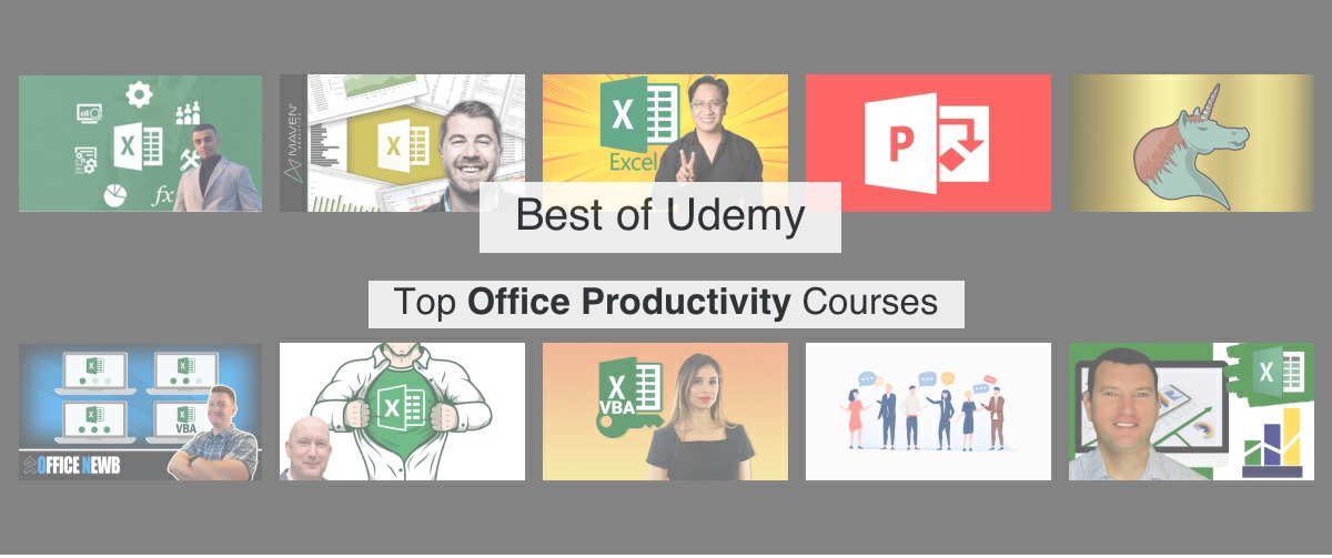 Top 13 Udemy Office Productivity courses by Reddit Upvotes | Reddsera