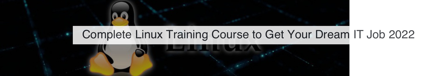Reddit comments on "Complete Linux Training Course to Get Your Dream IT ...